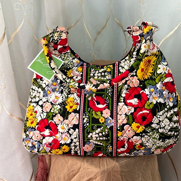 Vera Bradley | Bags | Nwt Vera Bradley Poppy Fields Hobo Tote Bag ...